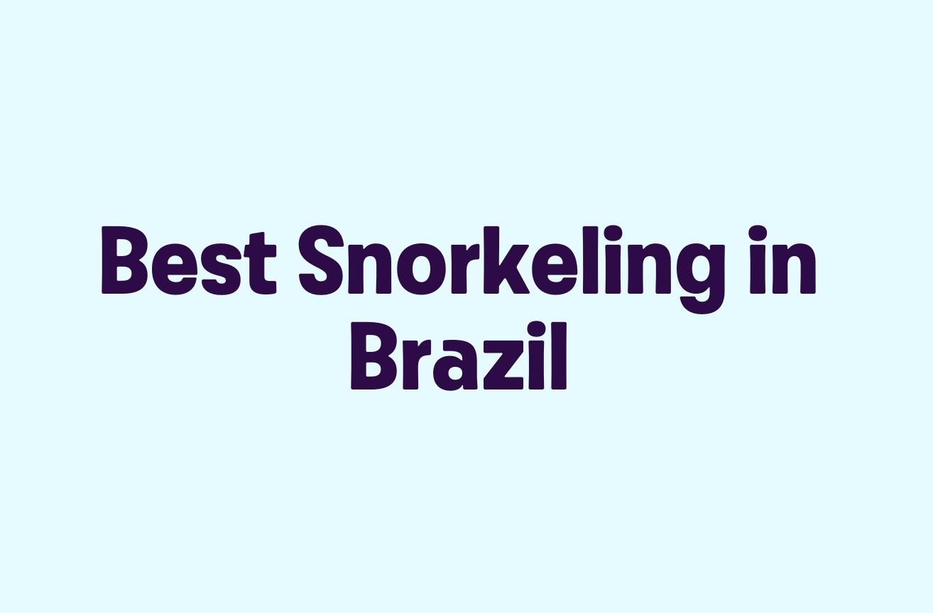 Best Snorkeling in Brazil