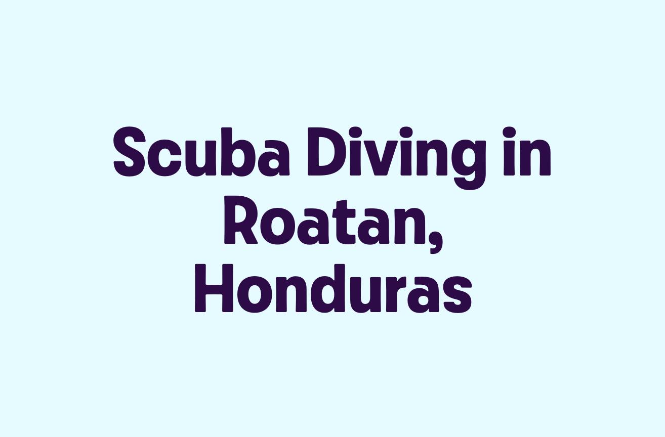 Scuba Diving in Roatan, Honduras