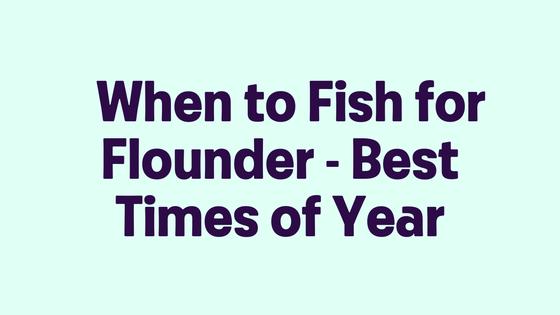 When to Fish for Flounder - Best Times of Year